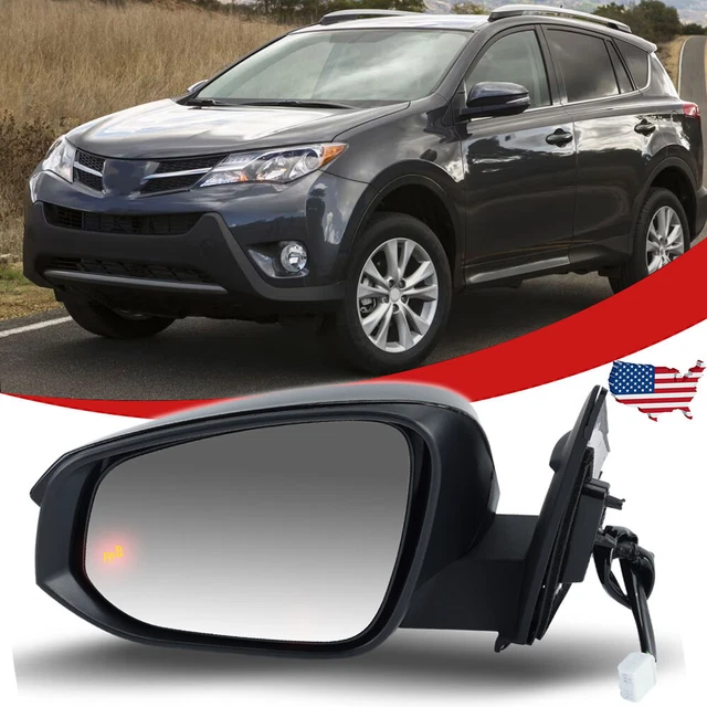 DRIVER LEFT SIDE Mirror For 2014-2018 2019 Toyota RAV4 w/ Blind Spot ...