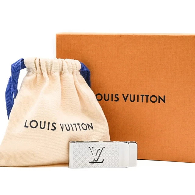LOUIS VUITTON MONEY Clip, Pens Bié Bill Champs-Élysées, Silver, M65041 ...