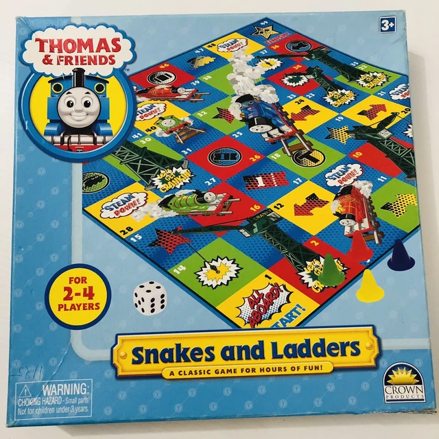 THOMAS & FRIENDS Snakes & Ladders Board Game - 2008 Complete Crown ...