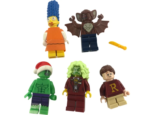LEGO MINIFIGURES FAMOUS Characters Collectible Lot Hulk, Marge, Ron ...