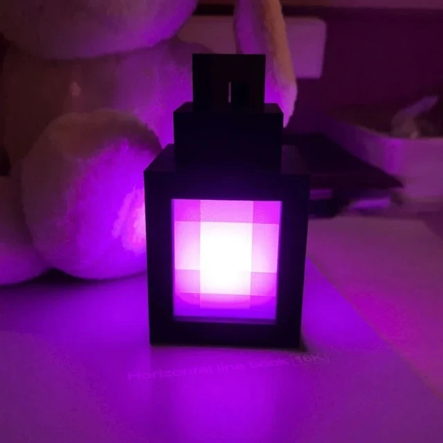 16 COLORS LUMINOUS Lantern Rechargeable Game Pixel Light Surrounding ...