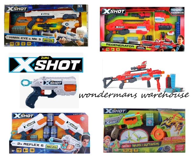 XSHOT X-SHOT Zuru Guns/Blasters - Regenerator/Reflex/Mk3/Hawkeye ...