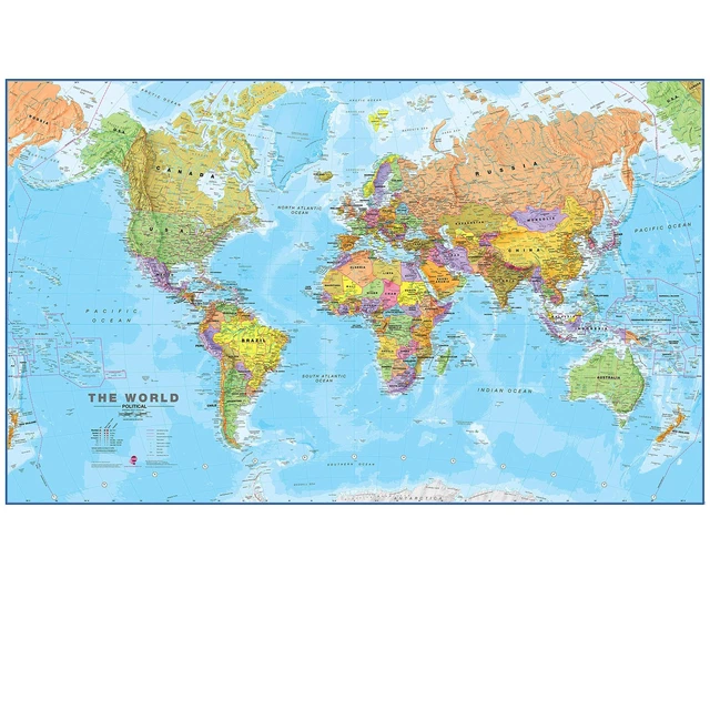 MAPS INTERNATIONAL - Giant World Map - Mega-Map Of The World - 197cm (w ...