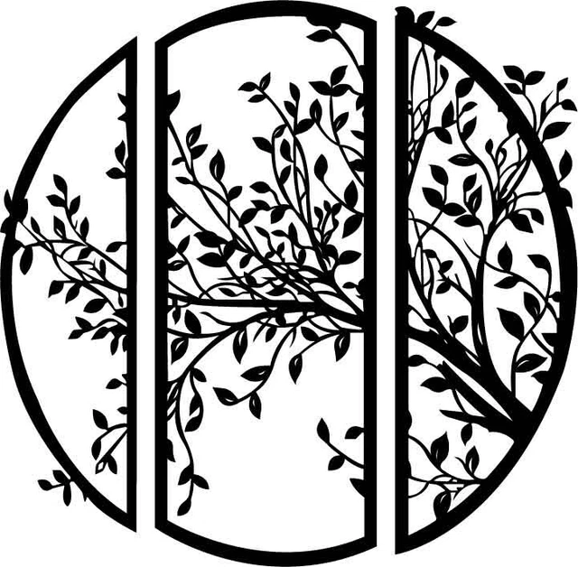 Dxf Svg File For Cnc Plasma Laser Ready To Cut Branch Leaves Circle