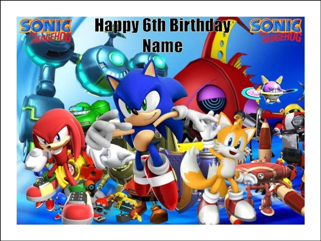 SONIC THE HEDGEHOG Edible Icing Cake Topper & Cupcake Images – Party ...