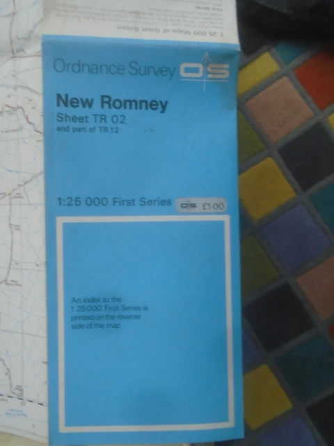 RARE COASTAL Ordnance 2.5" map New Romney 1960 Lydd, Dymchurch, St ...