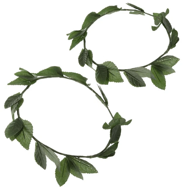 2PCS GREEK ROMAN Goddess Green Leaf Laurel Wreath Headwear Fancy Dress ...