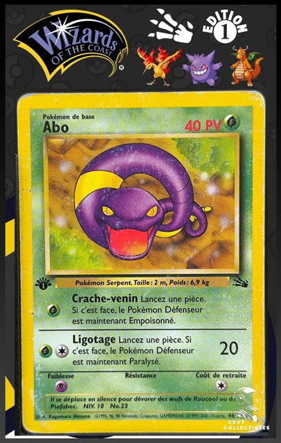 CARTE POKÉMON ABO 46/62 Edition 1 Ed1 Fossile Wizards FR 2 EUR 1,99 ...