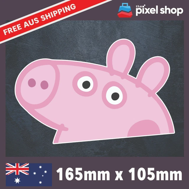 PEPPA PIG PEEKING Sticker ute toad 4x4 window bumper funny car decal ...