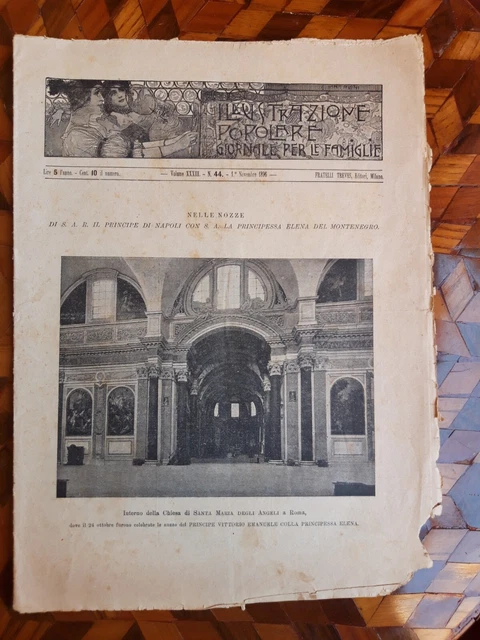 GIORNALI E RIVISTE d'epoca - l'Illustrazione Popolare dell'01/11/1896 ...