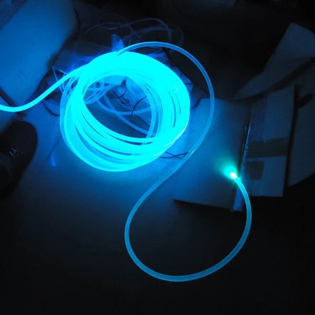 LONG 1M PMMA Side Glow Optic Fiber Cable 1.5/2/3/4mm For Car LED Lights ...