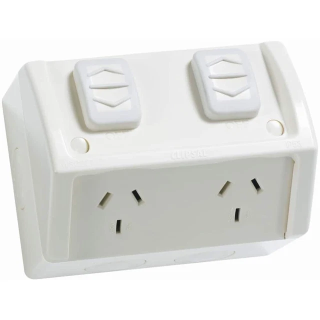 10a 250v Weather Proof Horizontal Twin Switch Socket Outlet Resistant