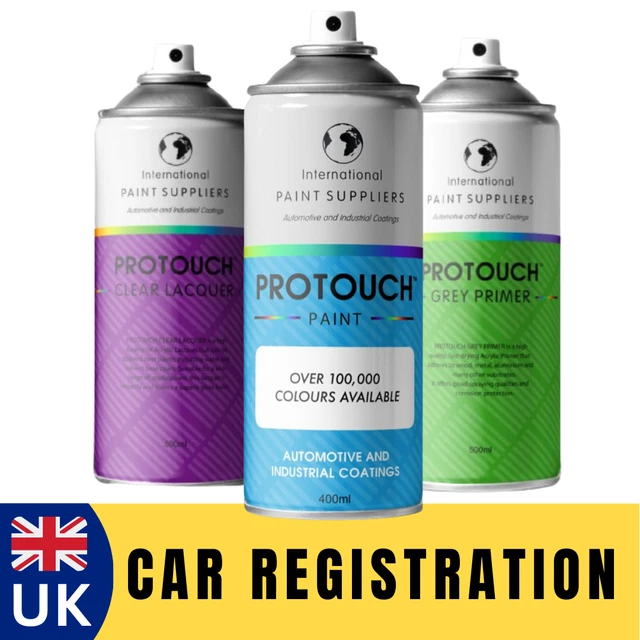 CAR PAINT BY Registration Number Plate Aerosol Spray 400ml Chip Damage ...