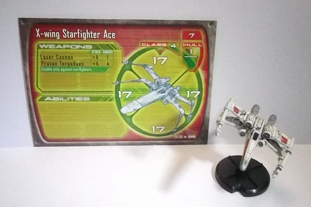 STAR WARS MINIATURES - X-Wing Starfighter Ace 28/60 - PROMO - Starship ...