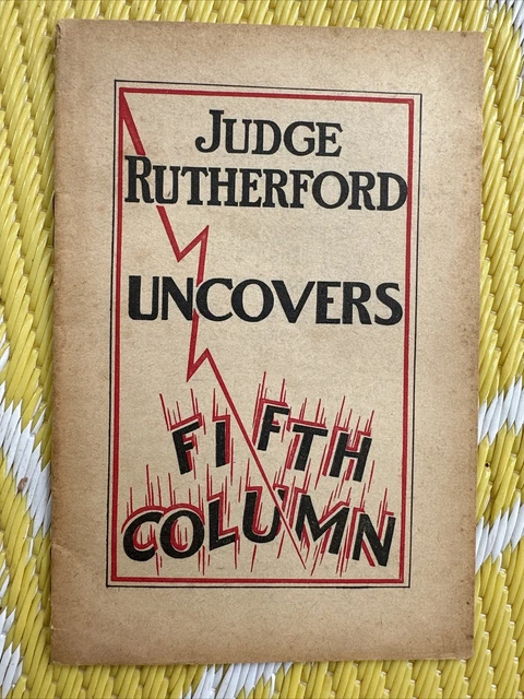 1940 JUDGE RUTHERFORD UNCOVERS Watchtower Jehovah's Witnesses IBSA bkt ...