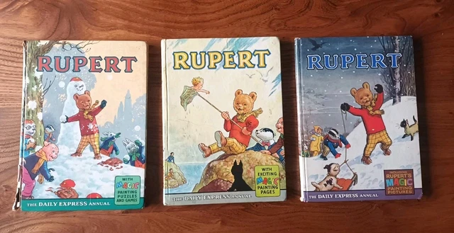 3 X VINTAGE 1960s Rupert Annuals Unclipped £22.00 - PicClick UK