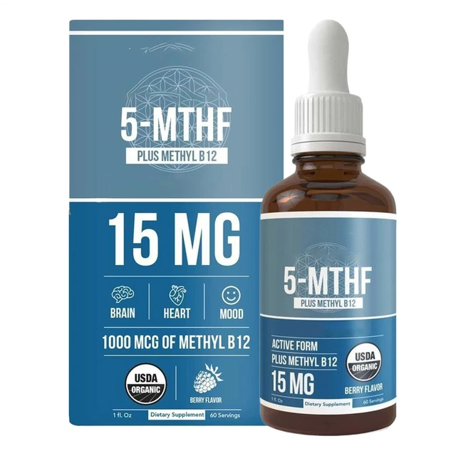 METHYL FOLATE 5-MTHF Drops 30 mL - Liquid Vitamins Folate Supplement £9 ...