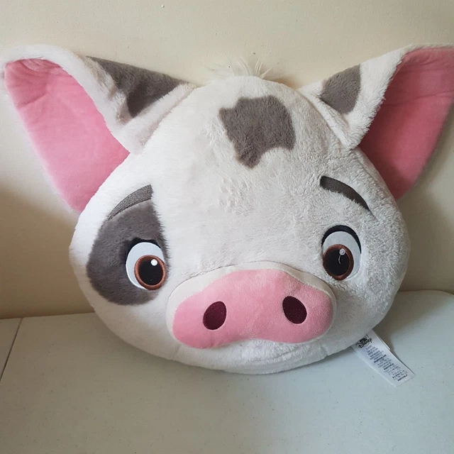 DISNEY STORE MOANA Pua the Pig Face 3D Cushion Pillow Soft Toy £14.99 ...