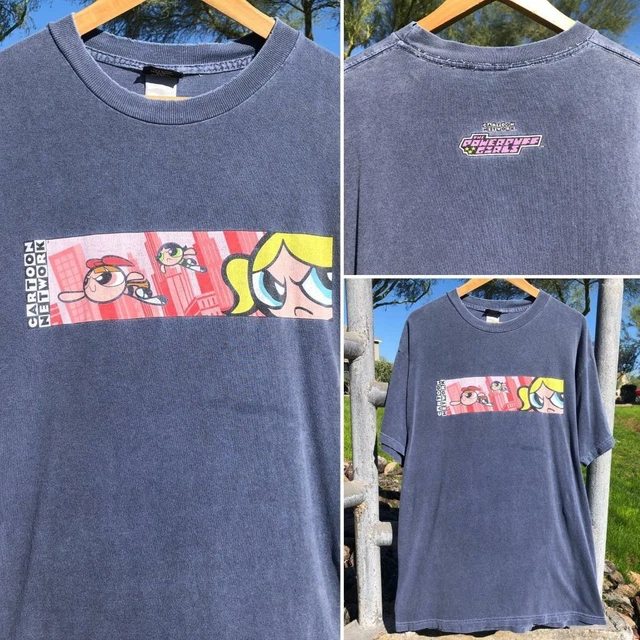 RARE VTG Y2K 2000 Cartoon Network Powerpuff Girls TV Show Promo T Shirt ...