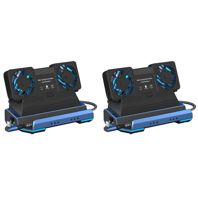 10 IN 1 Docking Station Dual Cooling Fan 4K@60Hz for Steam Deck ROG ...