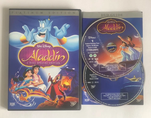 ALADDIN – WALT Disney - DVD Region 1 2x Disc Platinum Edition Robin ...