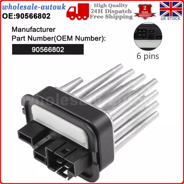 HEATER BLOWER RESISTOR Regulator For OPEL VAUXHALL ASTRA ZAFIRA CORSA ...