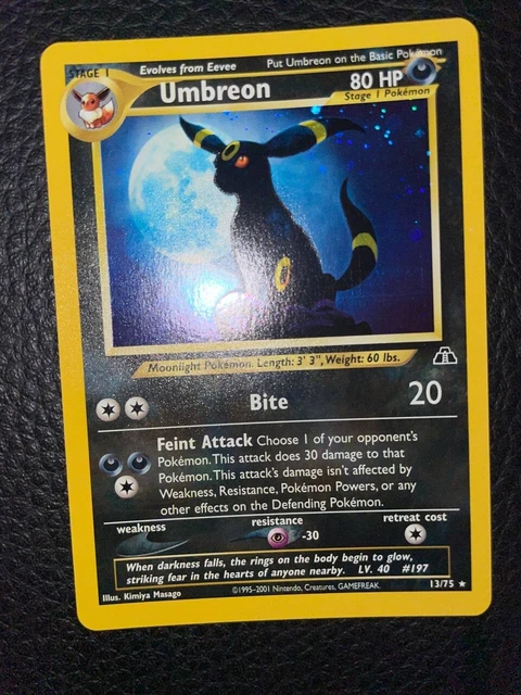 POKÉMON CARD UMBREON Holo 13/75 Set Neo Discovery MINT BGS 9/ 9,5 EUR 1 ...