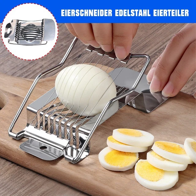 STAINLESS STEEL EGG Slicer Cutter Boiled Eggs Kitchen Chopper Slicing ...