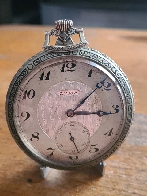 TRÈS BELLE MONTRE à gousset CYMA style art déco fonctionne EUR 120,00 - PicClick FR