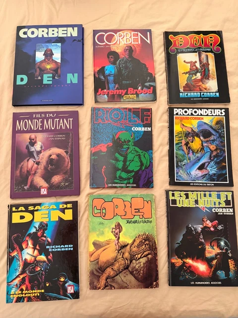 9 ALBUMS RICHARD Corben : Den, Profondeurs, Razar le lâche, Rolf ...