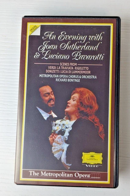 AN EVENING WITH Joan Sutherland & Luciano Pavarotti vhs The ...