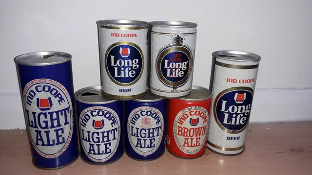 IND COOPE LONG Life beer cans. Original 70/80's £18.00 - PicClick UK