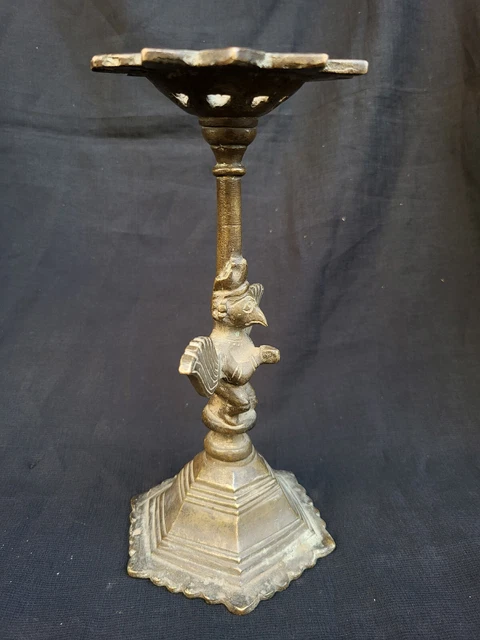 ANTIQUE TRADITIONAL INDIAN Bronze Garuda With Lamp Stand Decorative ...