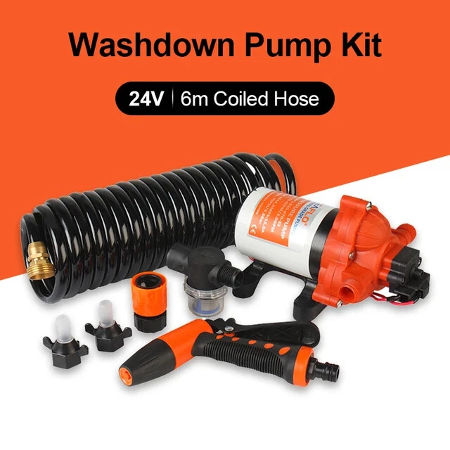 SEAFLO 70PSI BOAT Washdown Pump Kit Caravan RV Marine Clear Wash Pump ...