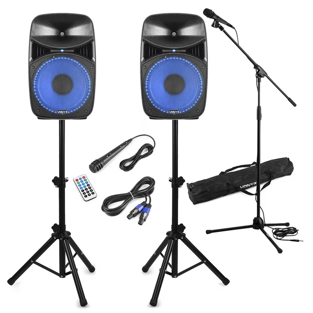 VPS102 10& PA Speaker Complete Stage Sound System with Stands ...