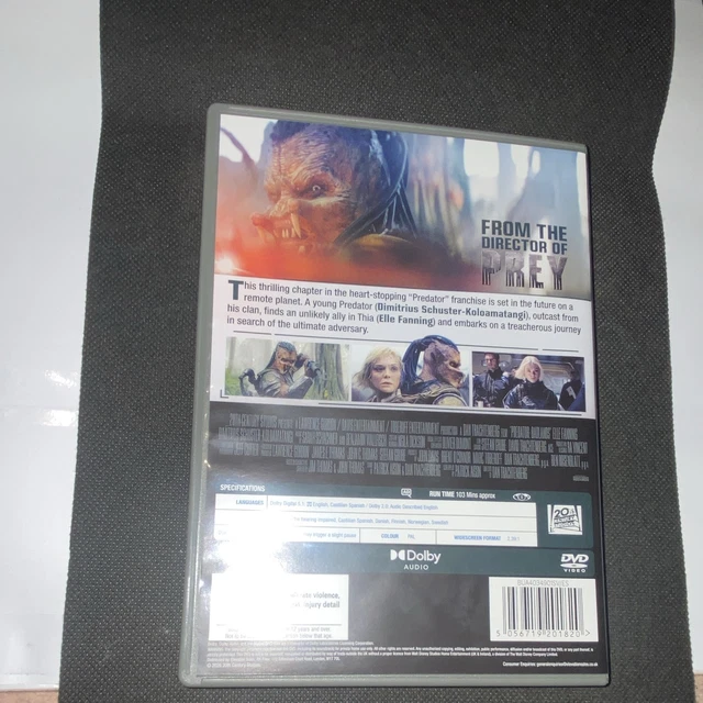 20TH CENTURY STUDIOS Predator: Badlands DVD 15 Elle Fanning PAL 103 ...