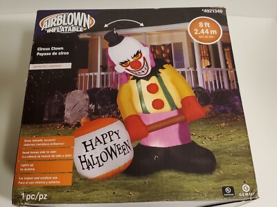 NEW 8FT ANIMATRONIC Animated Circus Clown Airblown Inflatable Gemmy ...