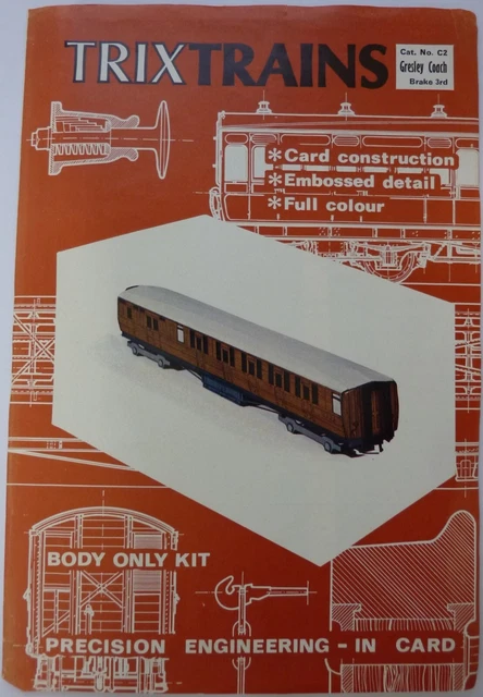 OO TRIX TRAINS Lner Gresley Teak Coach Embossed Card Kit - C2 Brake ...