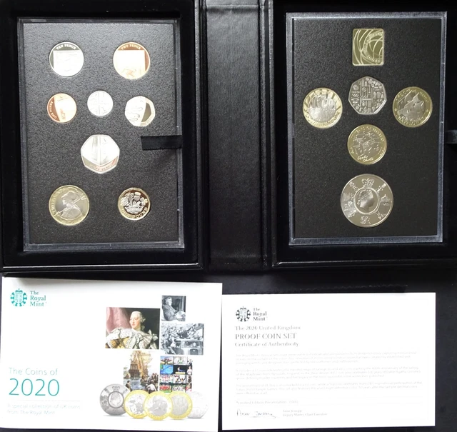 2020 ROYAL MINT United Kingdom proof coin year set boxed & COA £99.99 ...