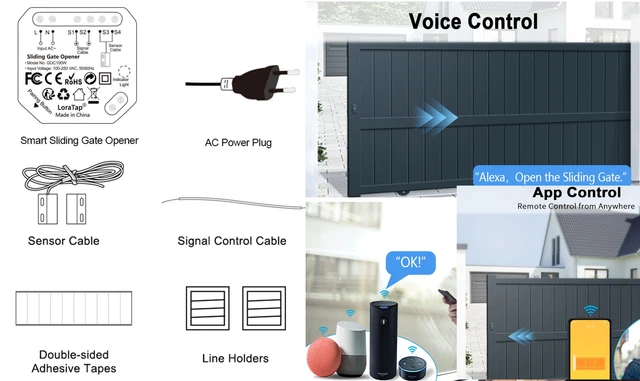 WIFI SLIDING GATE Motor Opener Controller Tuya Smart Life Door Opening ...
