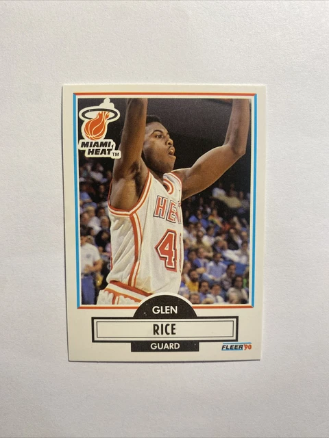 1990 FLEER GLEN Rice Rookie #101 Miami Heat !!! EUR 1,96 - PicClick FR