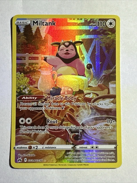 POKÉMON TCG MILTANK Crown Zenith: Galarian Gallery GG24/GG70 Holo Holo ...