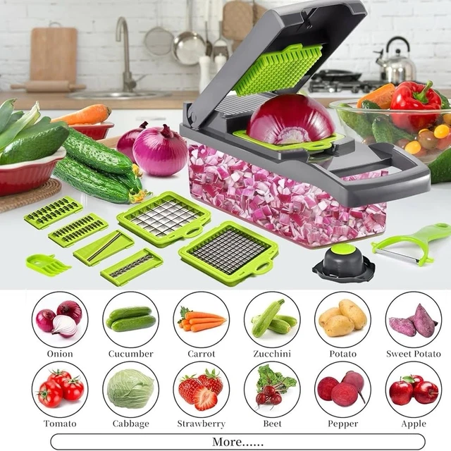 16 IN 1 Vegetable Chopper, High-Performance Vegetable Food Cutter ...