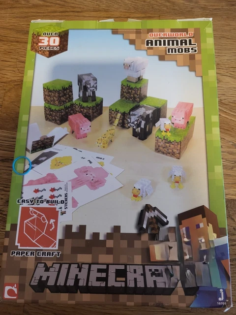MINECRAFT PAPER CRAFT - Overworld Animal Mobs Set £17.99 - PicClick UK