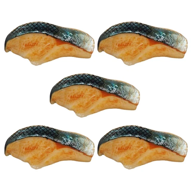 5PCS FAKE FISH Blocks Simulation Fish Meat Models Simulation Food Fake ...