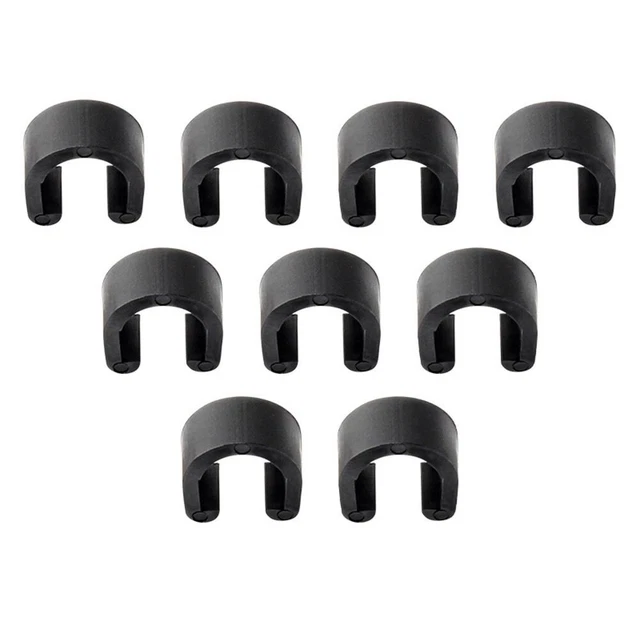 HEAVY DUTY BIKE Cable C Clips Set of 10, Plastic Clamp Fixing Accessory ...
