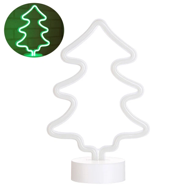 CHRISTMAS TREE NEON Light LED Decorative Lamp Desktop Night Lights with ...