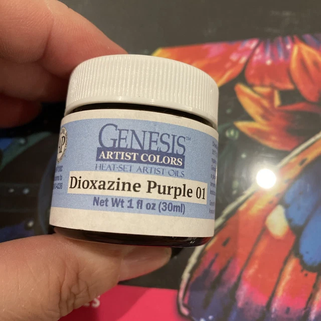 GENESIS ORIGINAL HEAT Set Paint Dioxazine Purple 01 New 1 Fl Ounce Jar ...