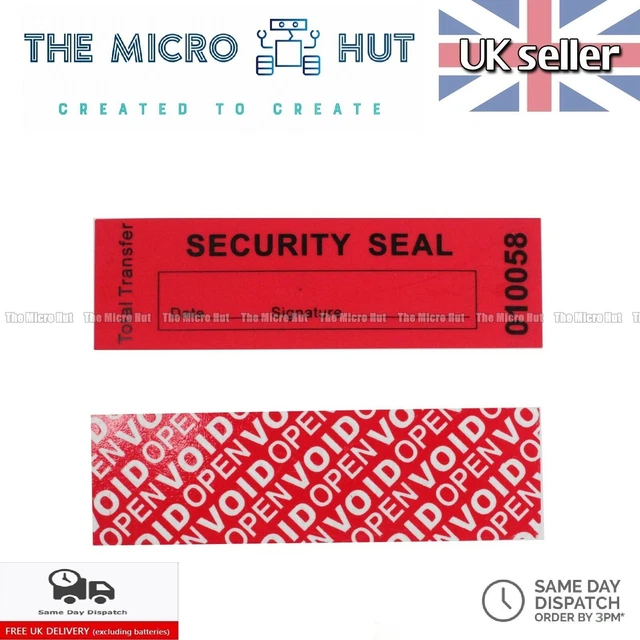 SECURITY SEAL WARRANTY Labels Void Stickers Tamper Evident Proof Serial ...