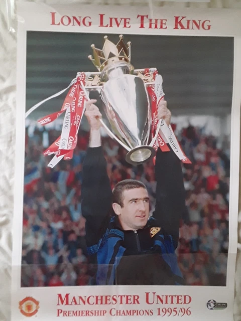 ERIC CANTONA MANCHESTER United Poster: Long Live The King 1995/96 £9.99 ...